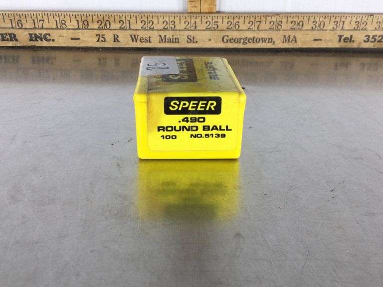 Speed .490 Round Ball Bullets 100 Rounds - Sherwood Auctions