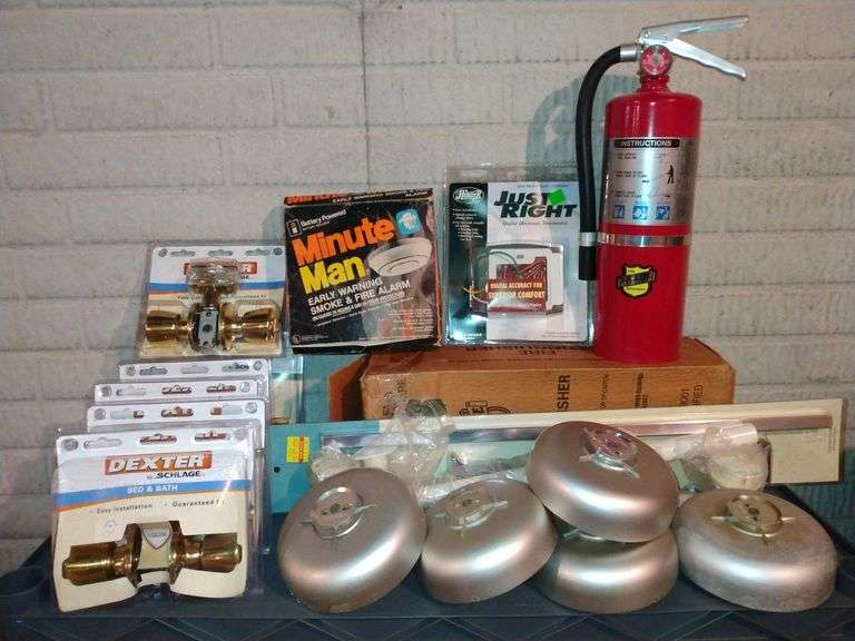 Dexter Schlage Door Handles (New), Smoke Detectors, Digital Thermostat ...