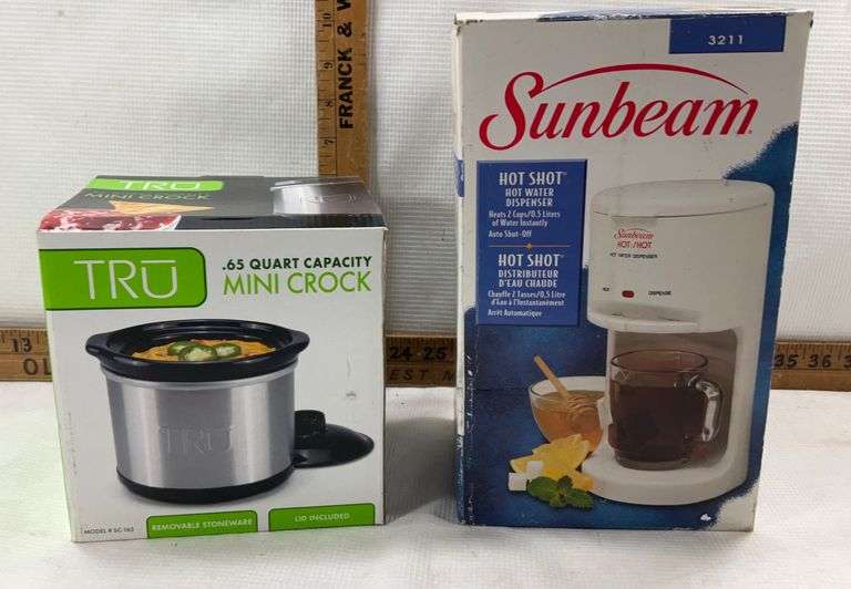 Tru Mini Pot & Sunbeam Hot Water Dispenser - Sherwood Auctions