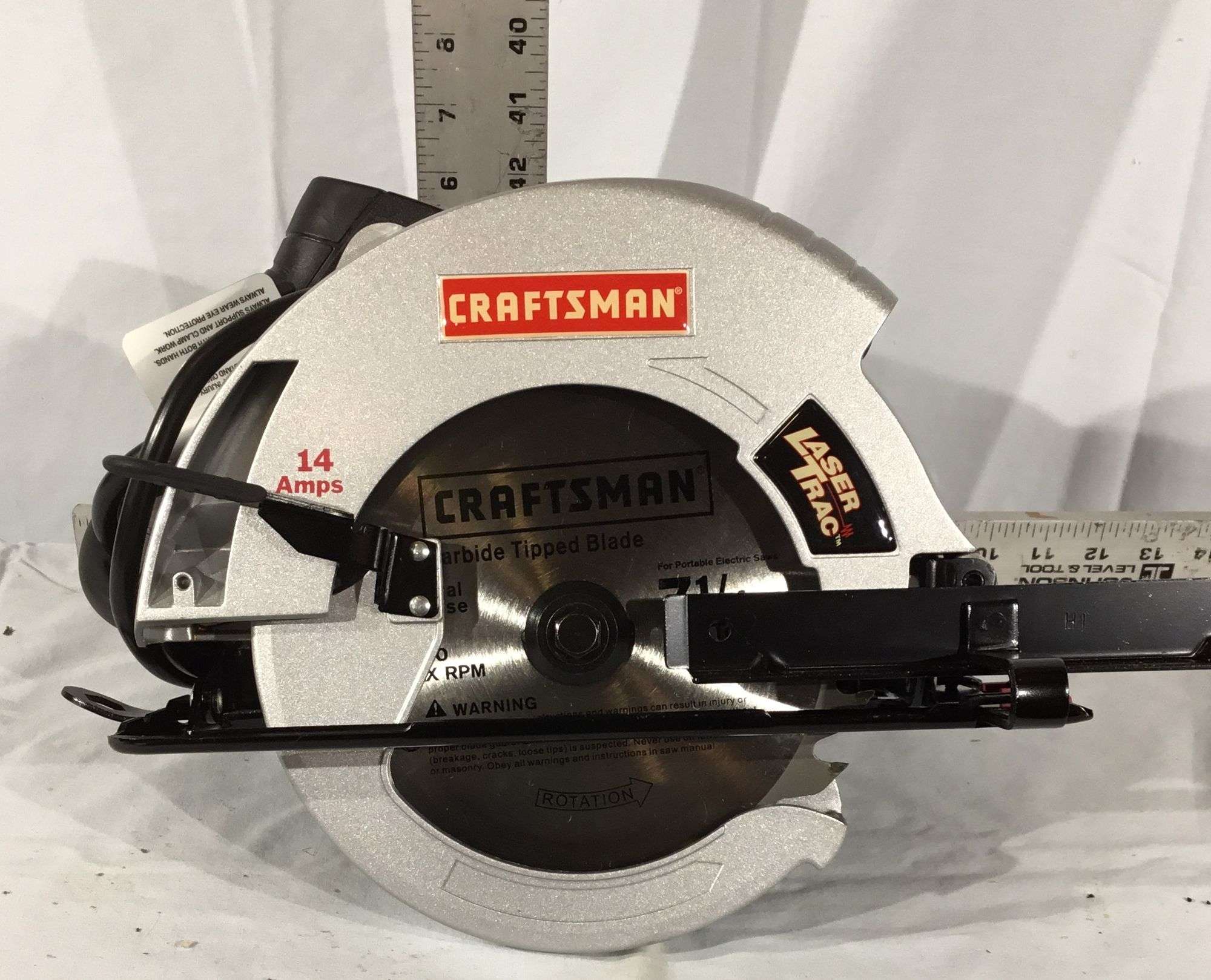 Craftsman Laser Trac Corded 7 1 4 Circular Saw W Case Has Power Sherwood Auctions