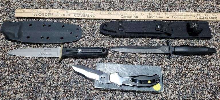 3 Knives Boker Applegate Combat Dagger w/Sheath, Gerber Mark I I Fixed ...