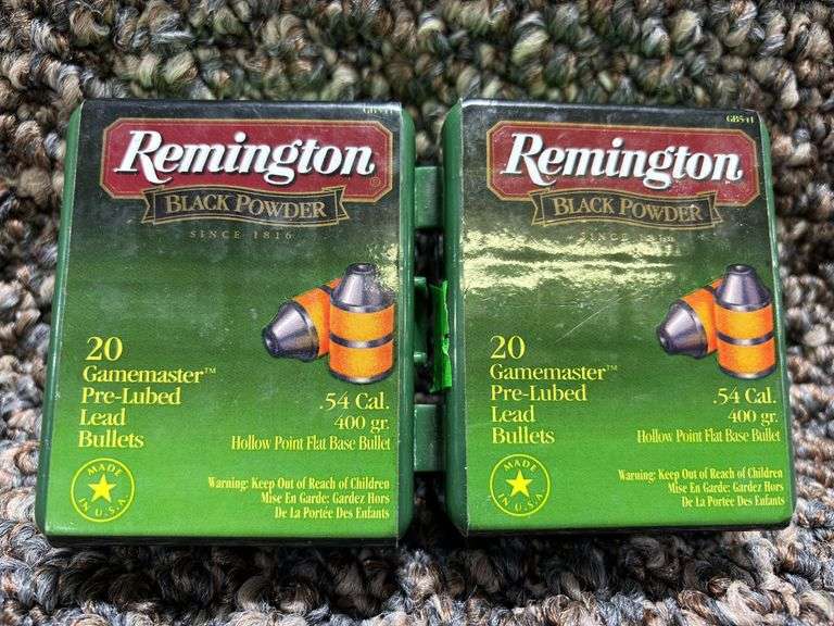 Remington Black Powder 54 Cal Gamemaster Pre-Lubed Lead Bullets ...