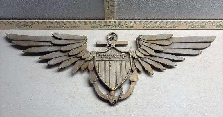 Large USN Aviator Wings Plaque - Sherwood Auctions