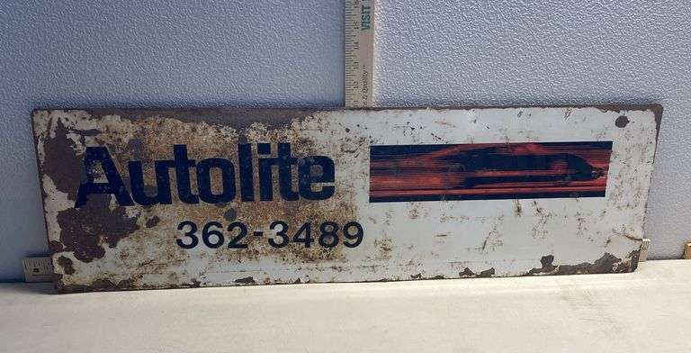 Autolite Metal Sign - Sherwood Auctions