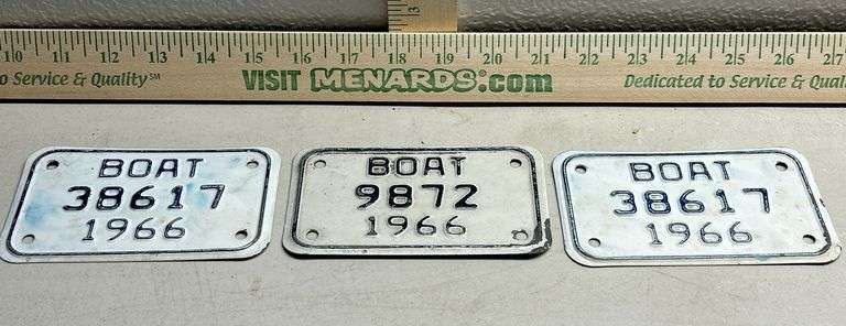 1966 Boat License Plates - Sherwood Auctions