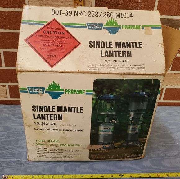 Single Mantle Propane Lantern Wenzel #263-676 - Sherwood Auctions