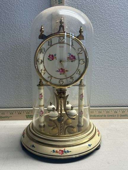 White Kundo Torsion German Clock - Sherwood Auctions