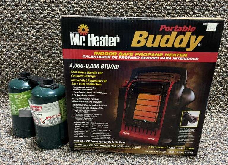 Mr.Heater Buddy Heater with 2 Propane Tanks - Sherwood Auctions