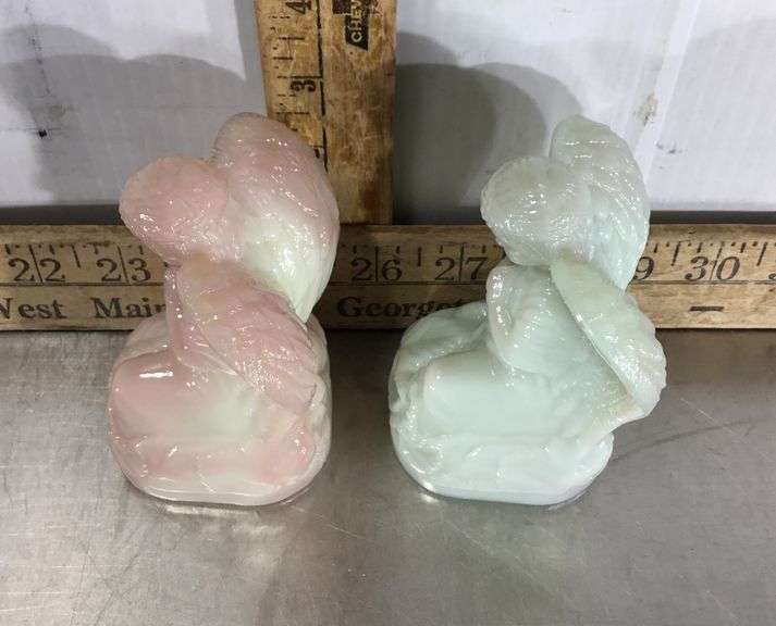 Boyd Glass Praying Angel Figurines - Sherwood Auctions