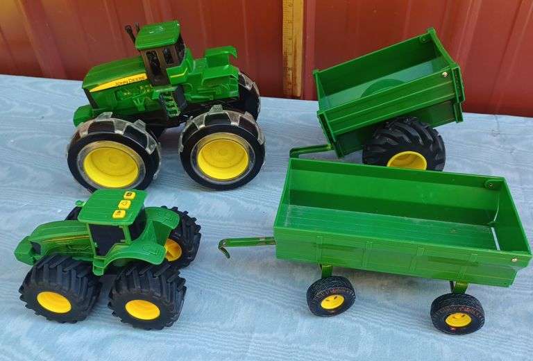 2 John Deere Tractors and 2 Trailers - Sherwood Auctions