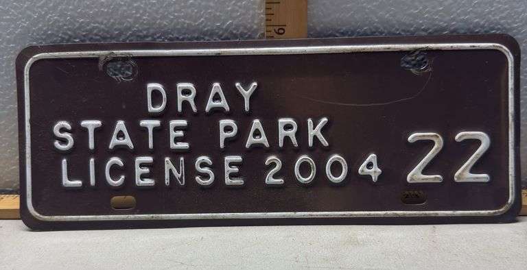 2004 Dray State Park License Plate - Sherwood Auctions