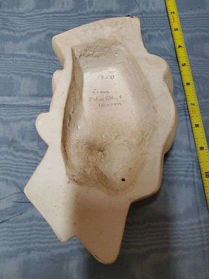 Chalkware String Holder Man w/Top Hat 9" - Sherwood Auctions