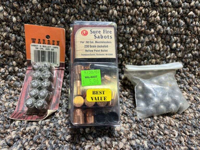 .50 Cal Round Balls and Sabots - Sherwood Auctions