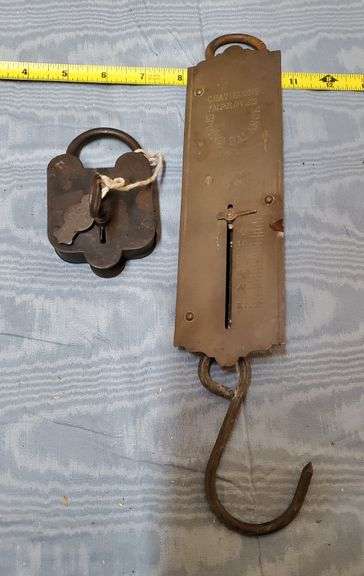 Vintage Lock and Weight Scale - Sherwood Auctions