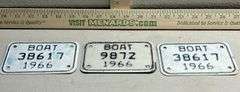 1966 Boat License Plates - Sherwood Auctions