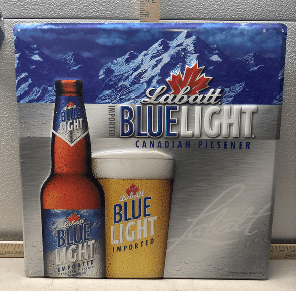 Blue Light Labatt Sign - Sherwood Auctions