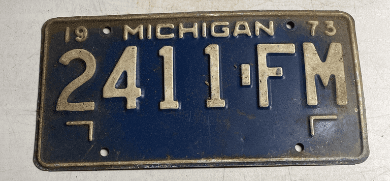 Michigan License Plate 1973 - Sherwood Auctions