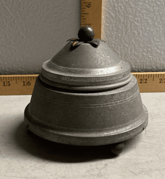 Antique Tin Power Puff Alpen Music Box - Sherwood Auctions