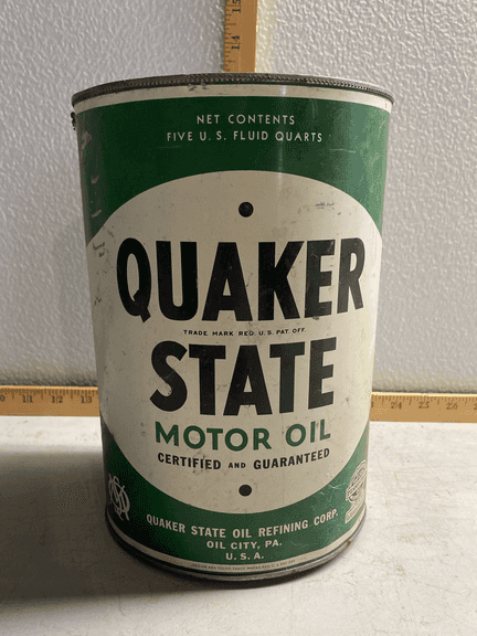 Quaker State Motor Oil Can - Sherwood Auctions