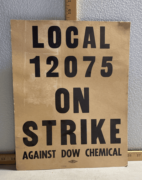 Local 12075 On Strike Against Dow Chemical Poster - Sherwood Auctions