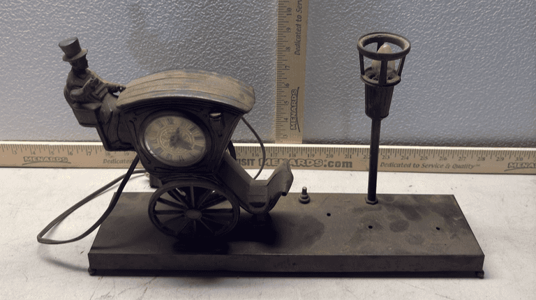 United Electric Horse & Cart Clock - Sherwood Auctions