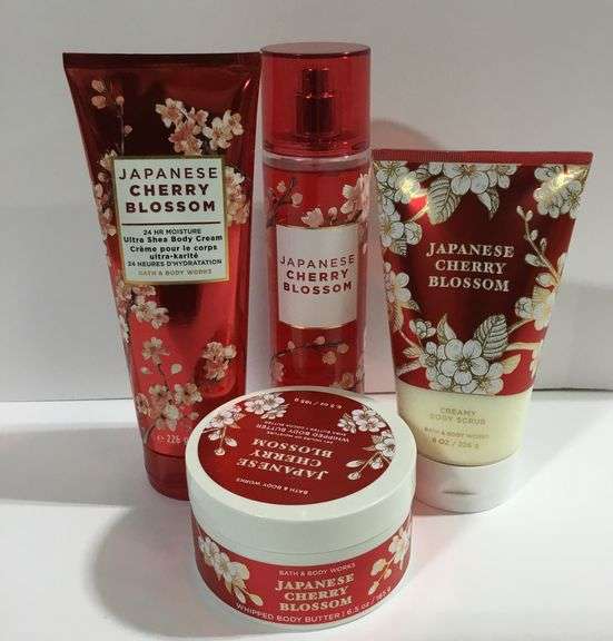 Japanese Cherry Blossom Body Scrub, Body Butter, Body Spray and Shea ...