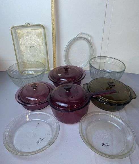 Pyrex Vision Cranberry Dishes, Cranberry Glass 1.5 Liter Pot, Pyrex ...