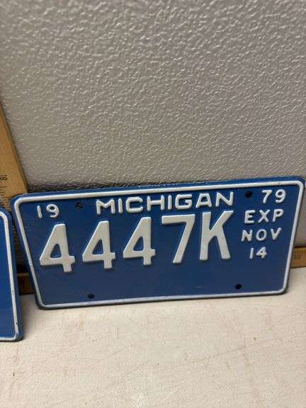 1979 Michigan License Plates - Sherwood Auctions