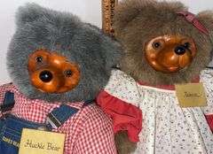Robert Raikes Huckle Bear & Rebecca Bears - Sherwood Auctions