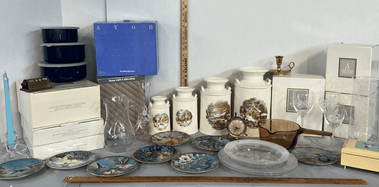 Set of Four Currier & Ives Canisters, Bradford Exchange Hummingbird ...