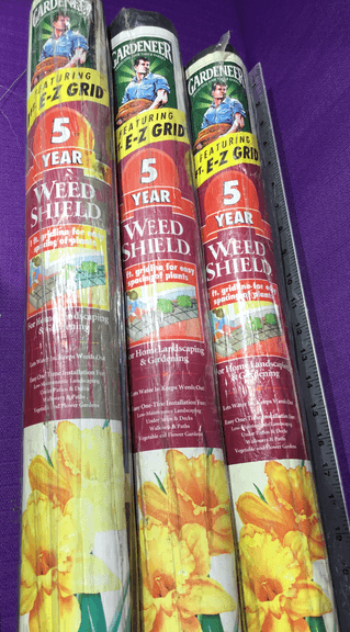 3 New Rolls & 2 Partial Rolls of Weed Shield - Sherwood Auctions