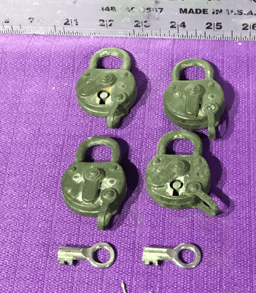 Antique Padlocks and 1 Key - Sherwood Auctions