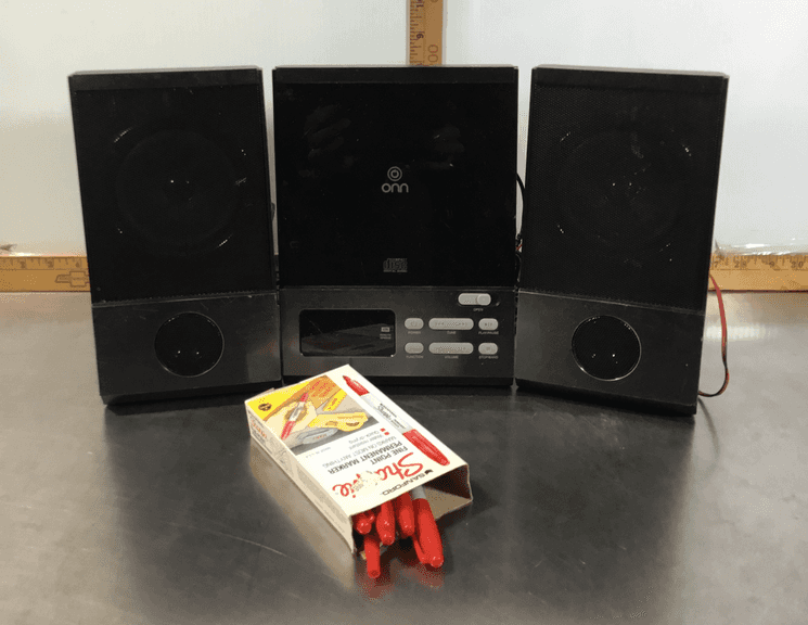 ONN Cd/Radio With Speakers (has power) and Sharpie Markers - Sherwood ...