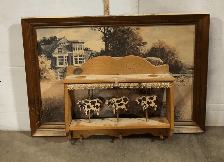 Wall Art & Decorative Cow Shelf - Sherwood Auctions