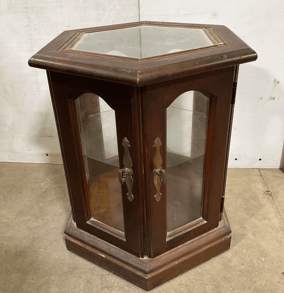 6 Sided One Glass Door Side Table (18” across & 23” tall) - Sherwood ...