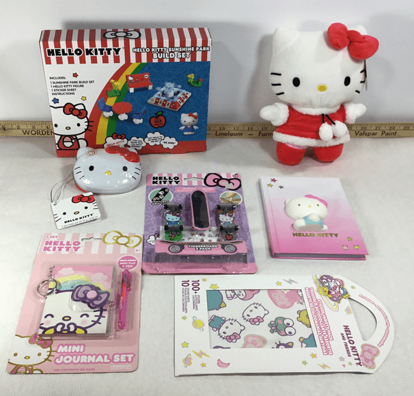 Hello Kitty Journal Set, Fingerboard, Diary, Lego Set - Sherwood Auctions