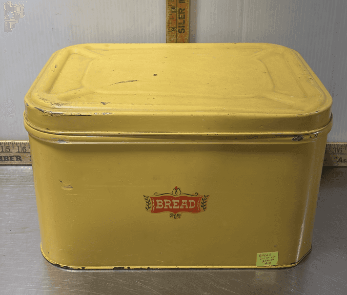 Yellow Bread Tin - Sherwood Auctions