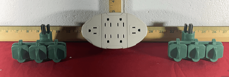 Weatherproof 3 Outlet Adapters (2) and 6 Outlet Wall Adapter New ...