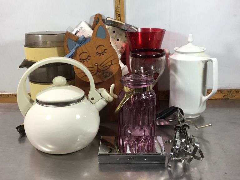 Tea Kettle, Tea Pot, Vase, Hand Mixer and More - Sherwood Auctions
