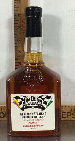 Jim Beam Kentucky Straight Bourbon Whiskey 2001 Indianapolis Bottle ...