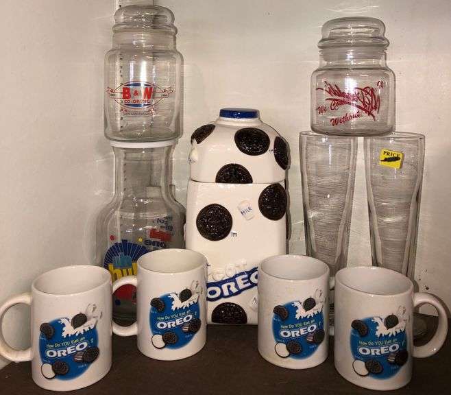 Quaker State Old Fashioned Oats Cookie Jars, Oreo Jug Cookie Jar, Mugs ...
