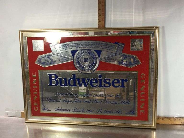 Budweiser Advertising Mirror and Budweiser Advertising Beer & Ladies ...