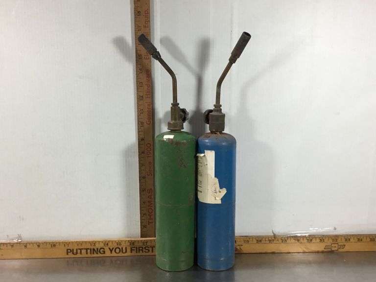 2 Torches (Empty Tanks), Large Hook and Vintage Filter - Sherwood Auctions
