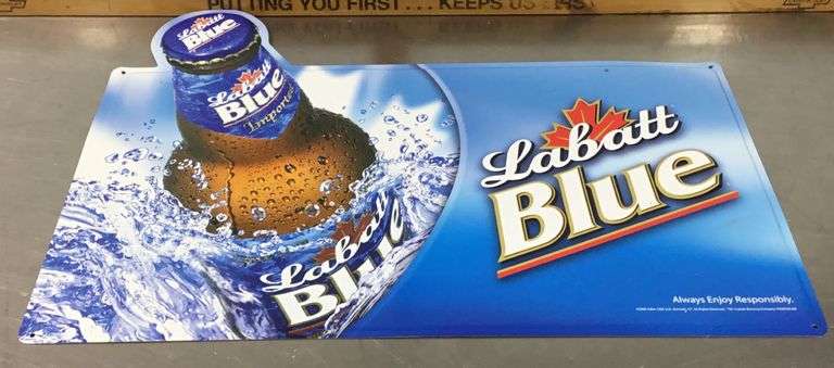 Labatt Blue Metal Sign - Sherwood Auctions