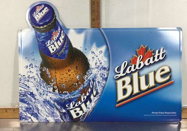 Labatt Blue Metal Sign - Sherwood Auctions