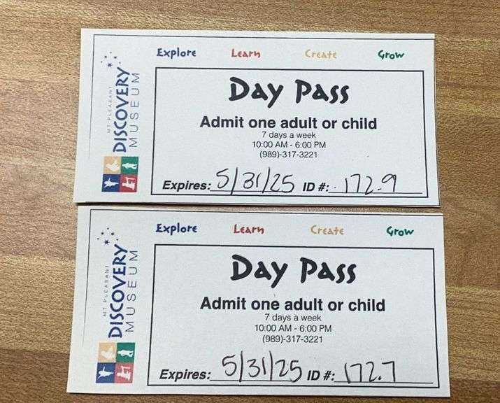 Discover Museum 4 Day Passes - Sherwood Auctions