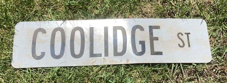 Coolidge St Metal Street Sign - Sherwood Auctions