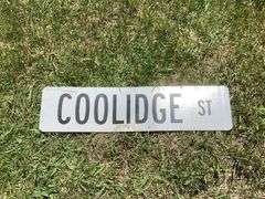 Coolidge St Metal Street Sign - Sherwood Auctions
