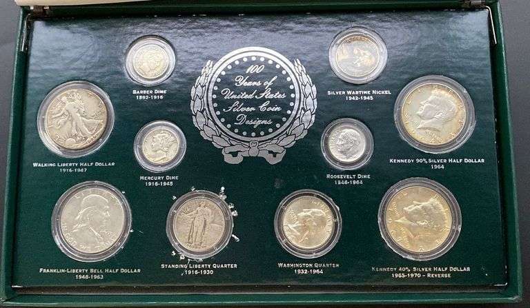 100 Years of United States Silver Coin Designs - Sherwood Auctions