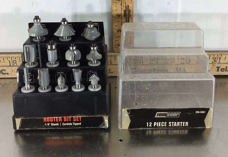12 Piece Starter Router Bit Set - Sherwood Auctions